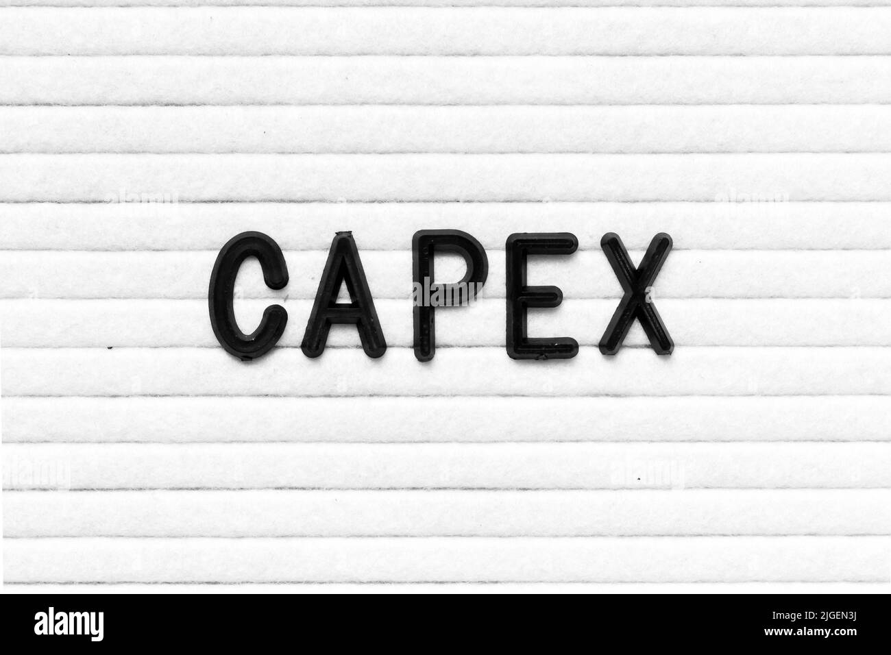 Black color letter in word CAPEX (Abbreviation of Capital Expenditure ...