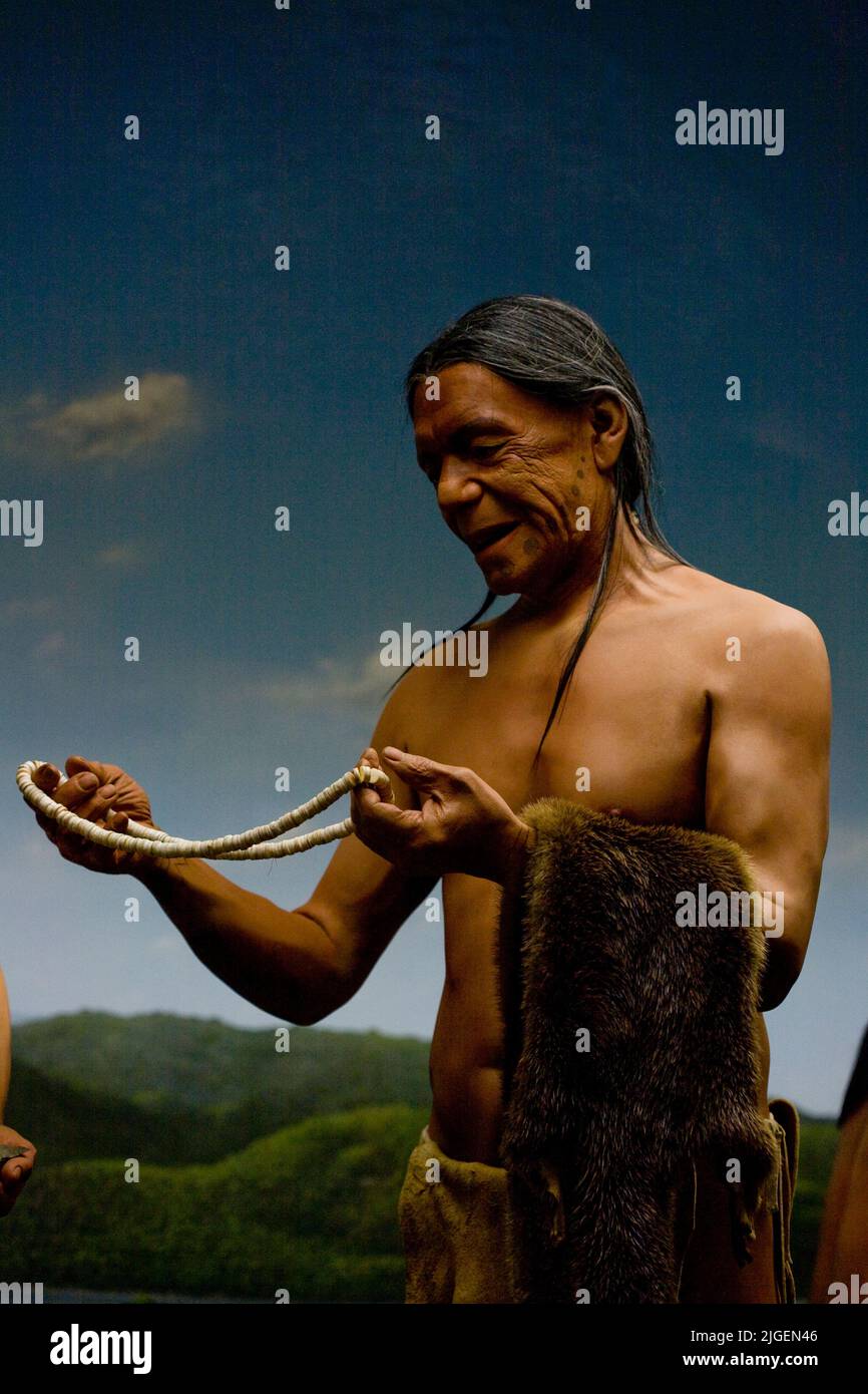 Native American Man holding Wampum Stock Photo - Alamy