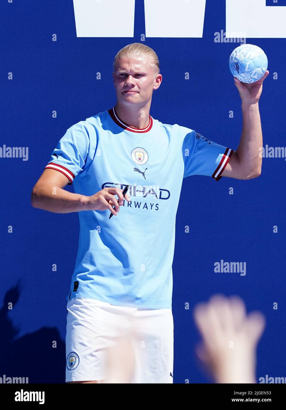 New Manchester City signing, Erling Haaland during a presentation of ...