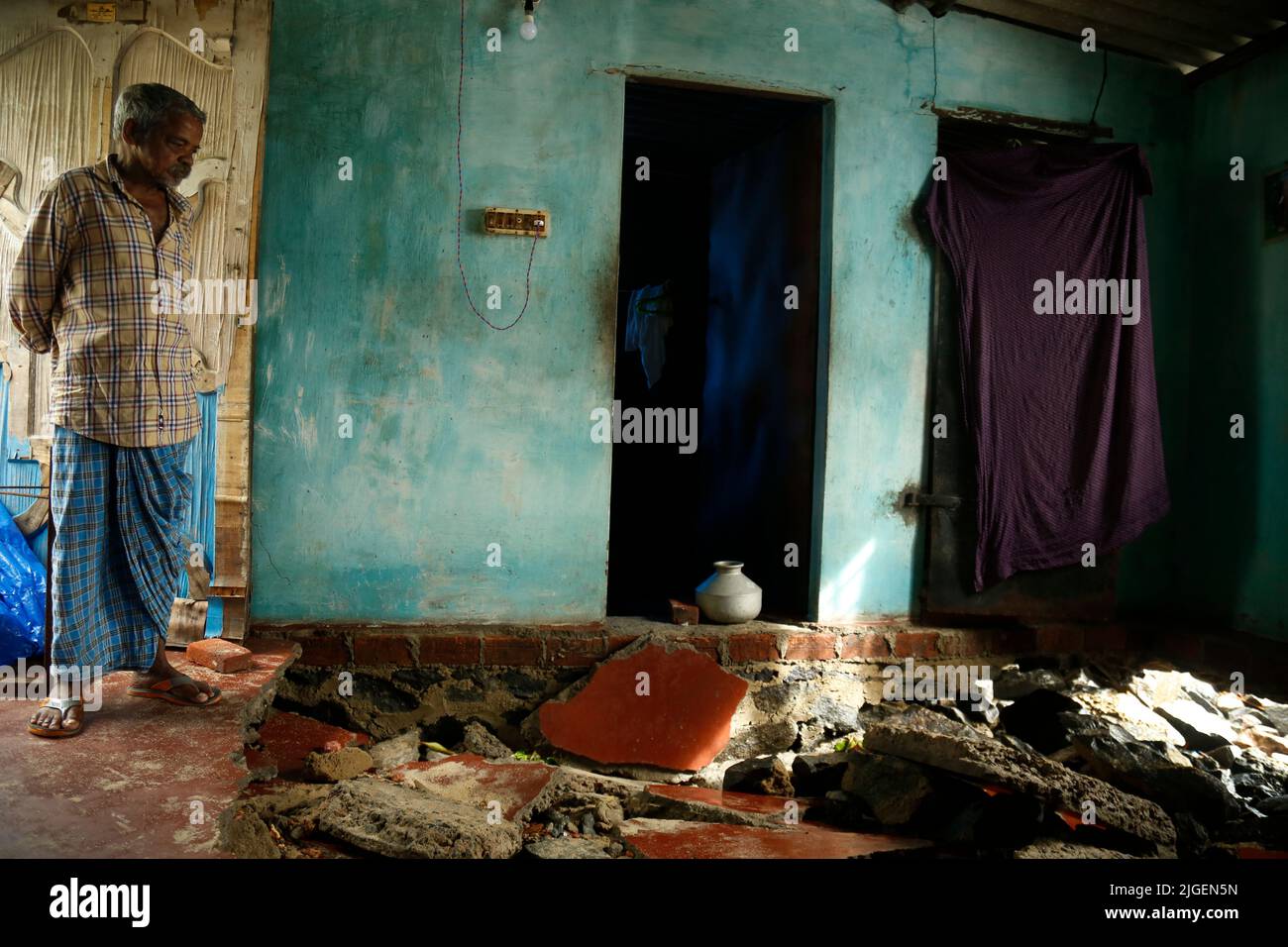 Kochi, India. 09th July, 2022. Chellanam in Ernakulam district is the ...