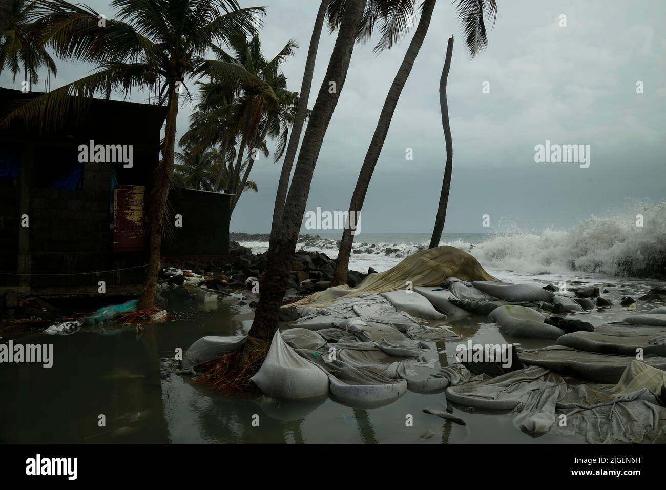 Kochi, India. 09th July, 2022. Chellanam in Ernakulam district is the ...
