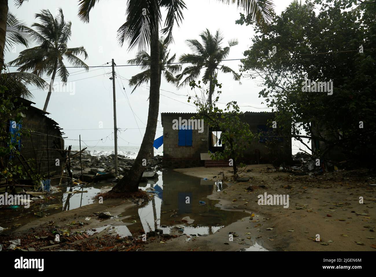 Kochi, India. 09th July, 2022. Chellanam in Ernakulam district is the ...