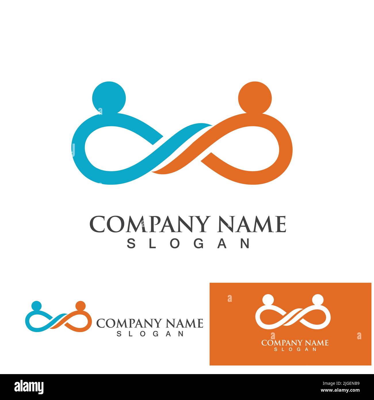 Infinity symbol logo with hands hi-res stock photography and images - Alamy