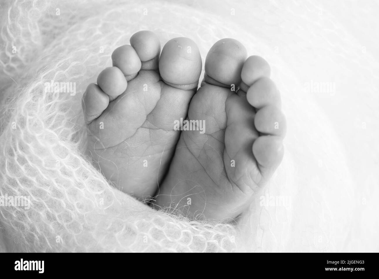 Premature baby feet Black and White Stock Photos & Images - Alamy