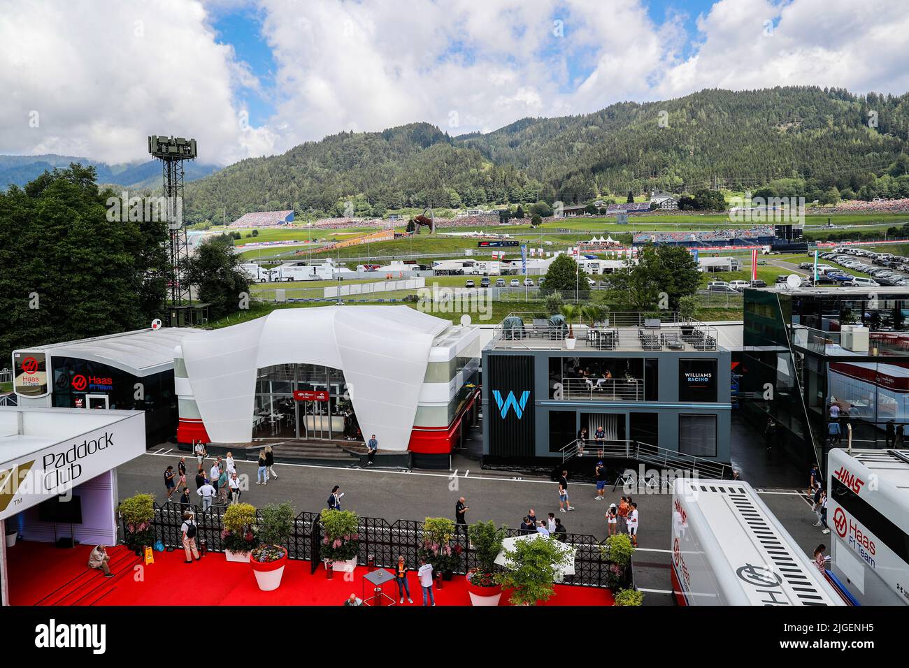 Red bull racing motorhome in paddock hi-res stock photography and ...
