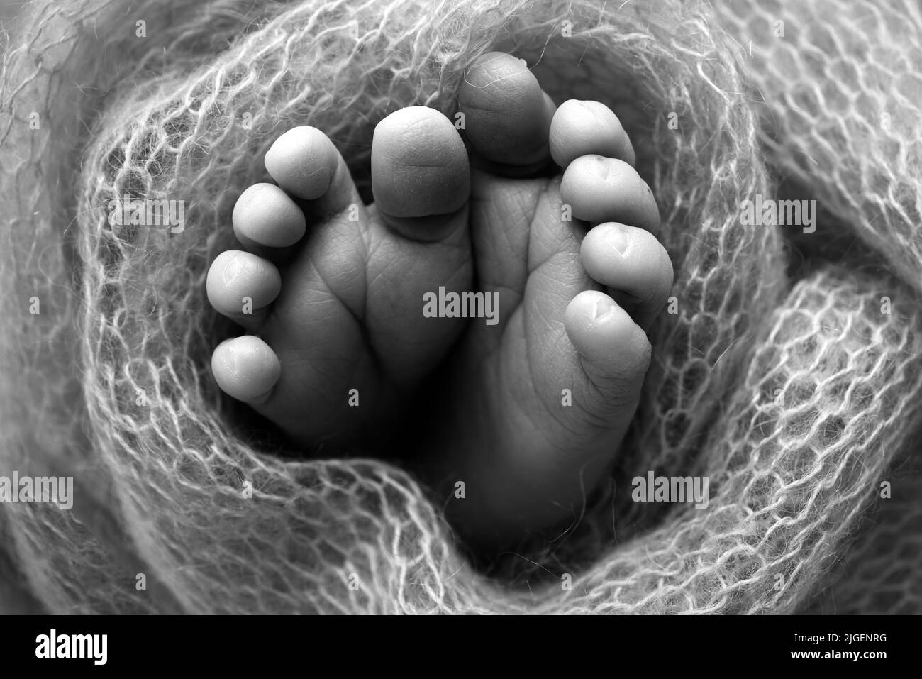 Premature baby feet Black and White Stock Photos & Images - Alamy