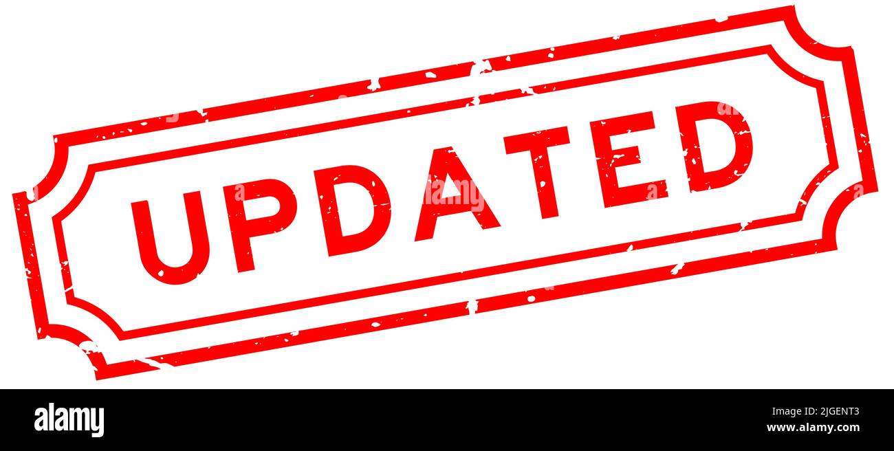 Grunge red updated word rubber seal stamp on white background Stock Vector Image & Art - Alamy