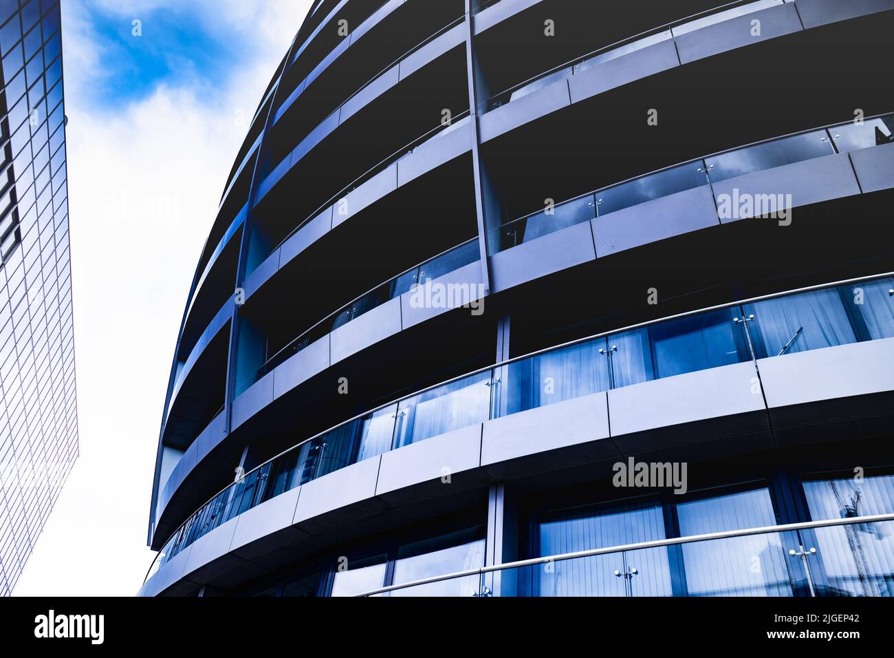 A low angle shot of modern buildings in central London Stock Photo - Alamy
