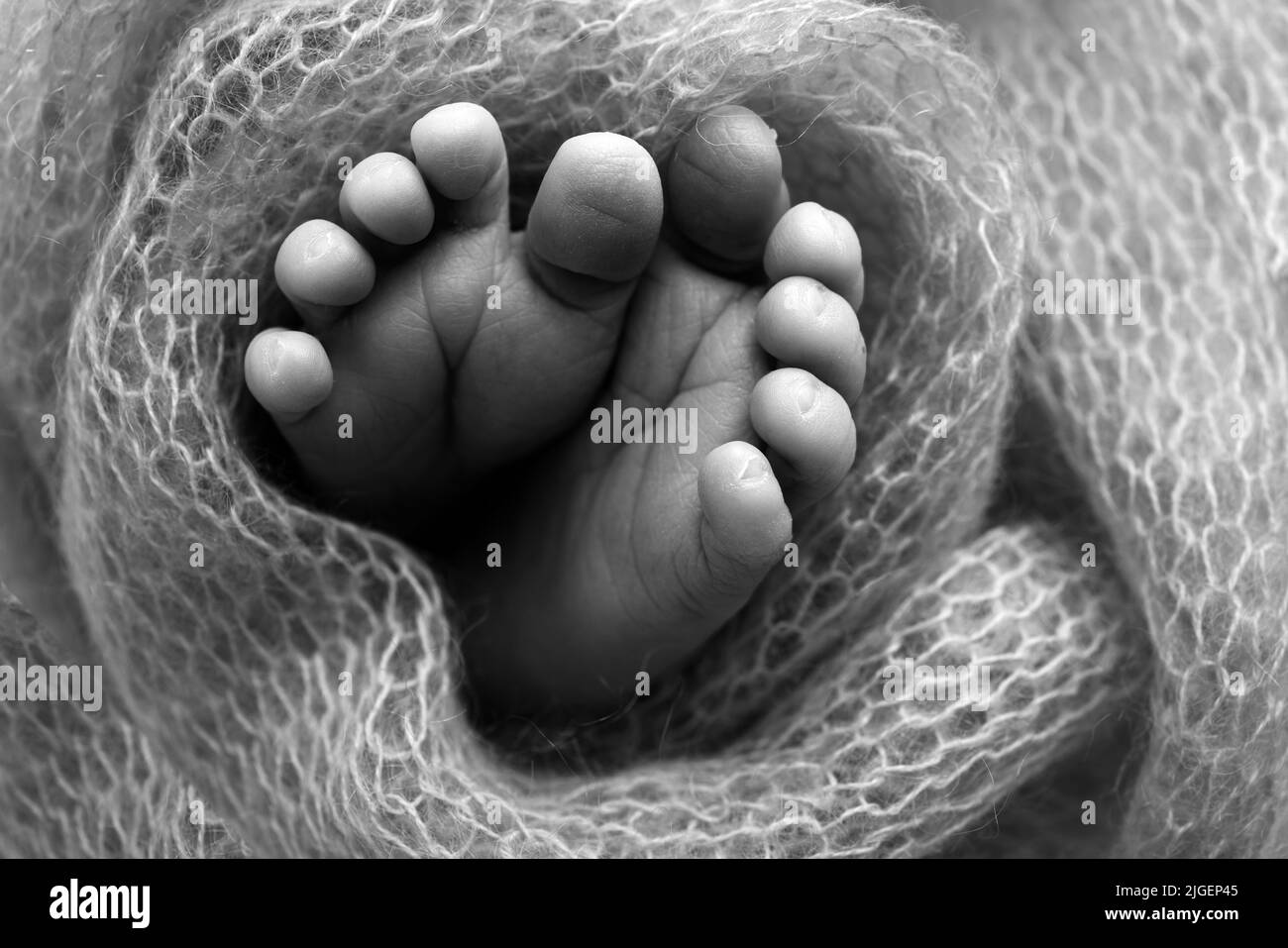 Premature baby feet Black and White Stock Photos & Images - Alamy