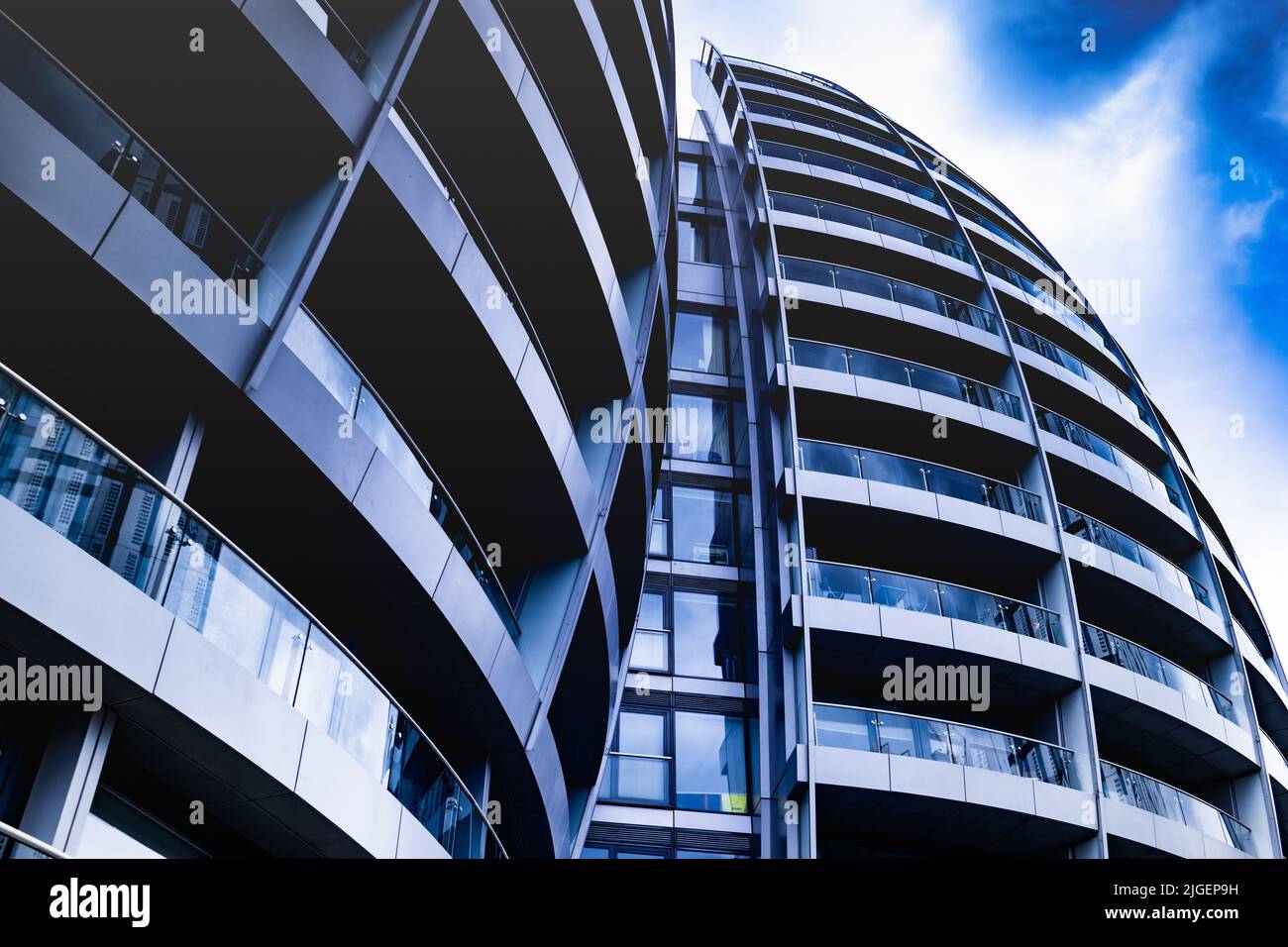 A low angle shot of modern buildings in central London Stock Photo - Alamy