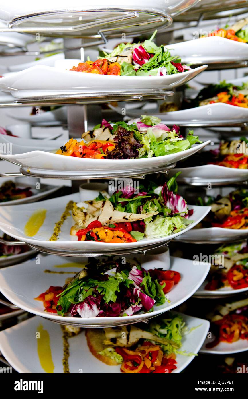 Salads are served hi-res stock photography and images - Alamy