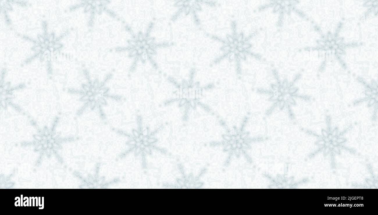 Soft ice blue snow flake border pattern background. Simple minimal ...