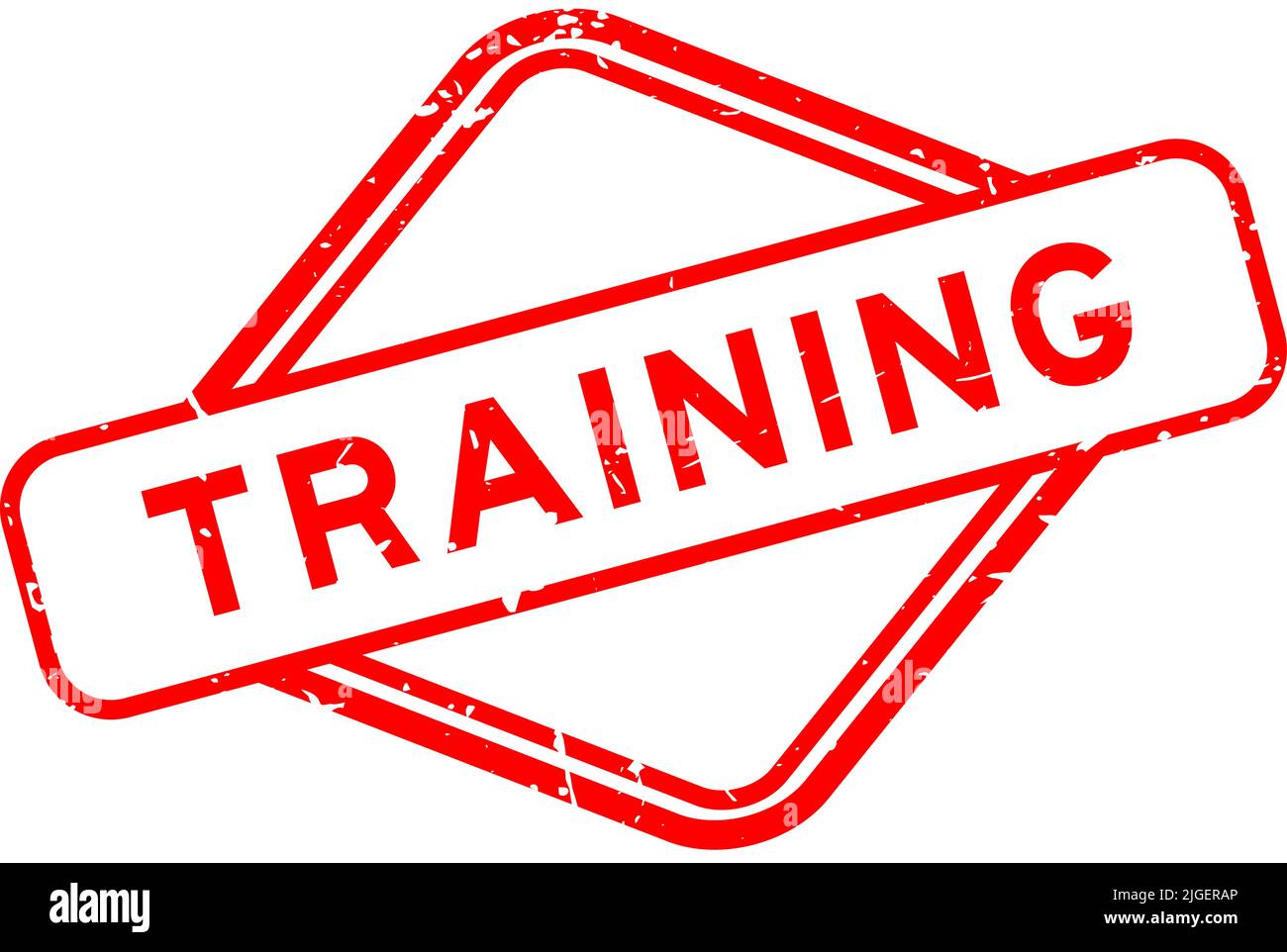 Grunge red training word rubber seal stamp on white background Stock ...