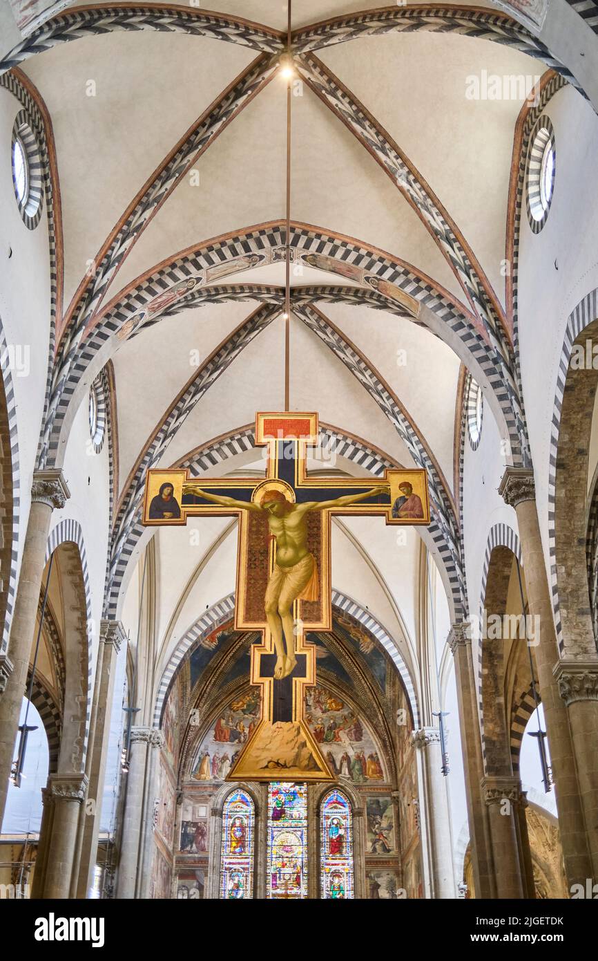 Crucifix by Giotto in thenave of the Basilica Santa Maria Novella ...