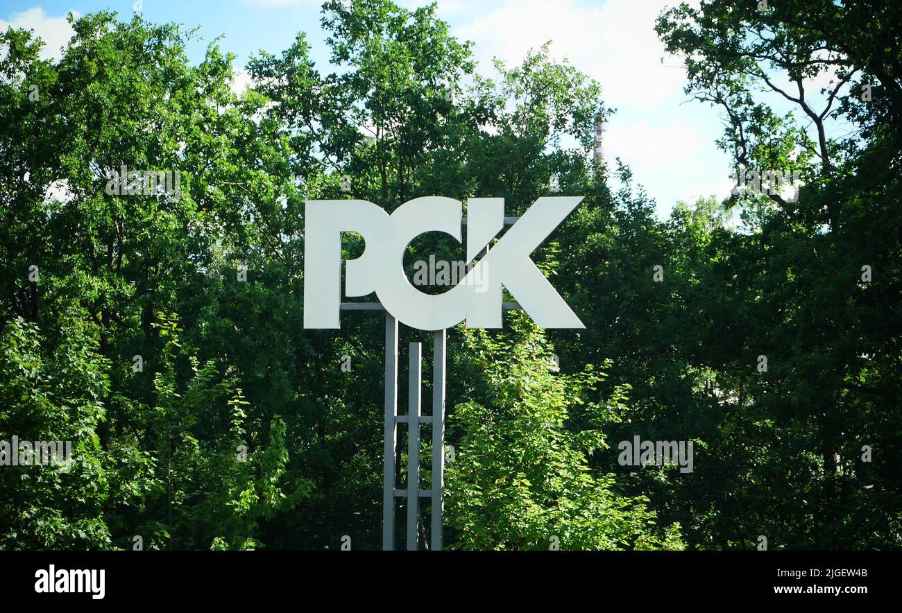 Schwedt, Germany. 06th July, 2022. The logo of the PCK refinery taken ...