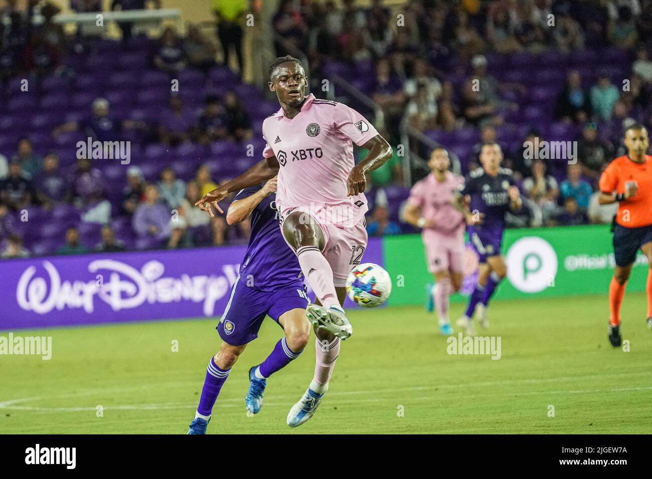 Orlando, Florida, USA, July 9, 2022, Inter Miami defender Aime Mabika ...