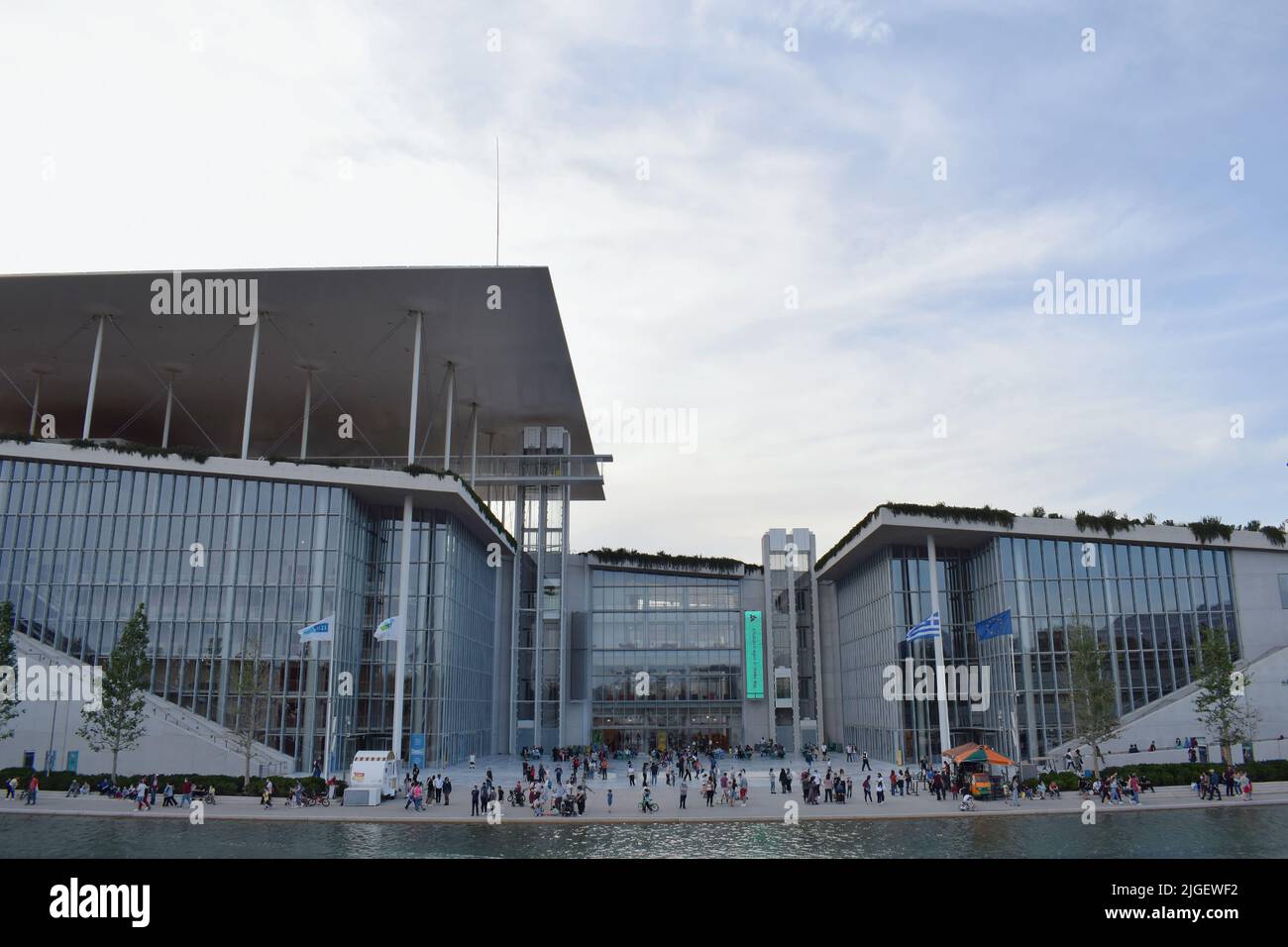 Building of SNFCC (Stavros Niarchos Foundation Cultural Center) located ...