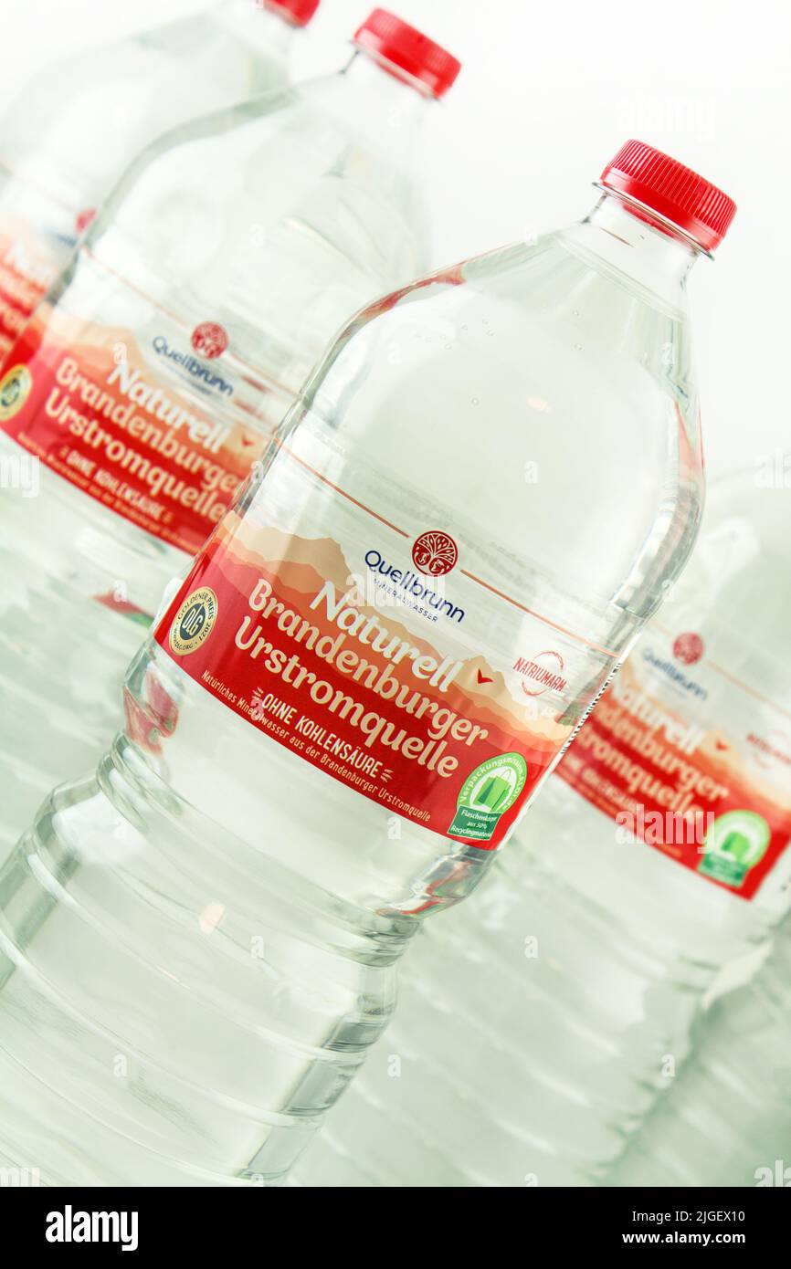 Hamburg, Germany - July 1, 2022: Quellbrunn Naturell Brandenburger ...