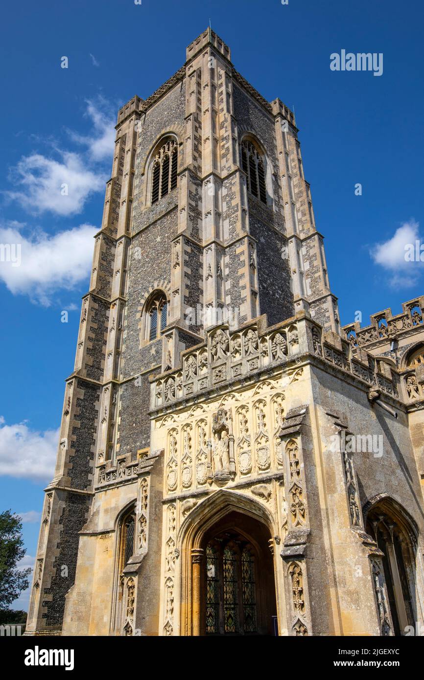 A view of the beautiful St. Peter and St. Pauls church in Lavenham ...