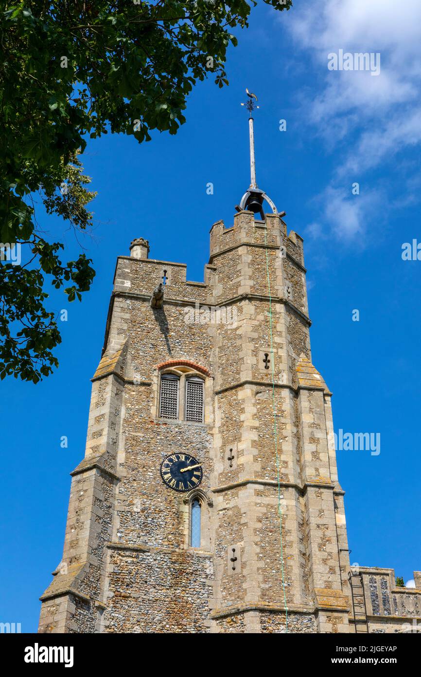 A view of the beautiful St. Mary the Virgin church in the village of ...