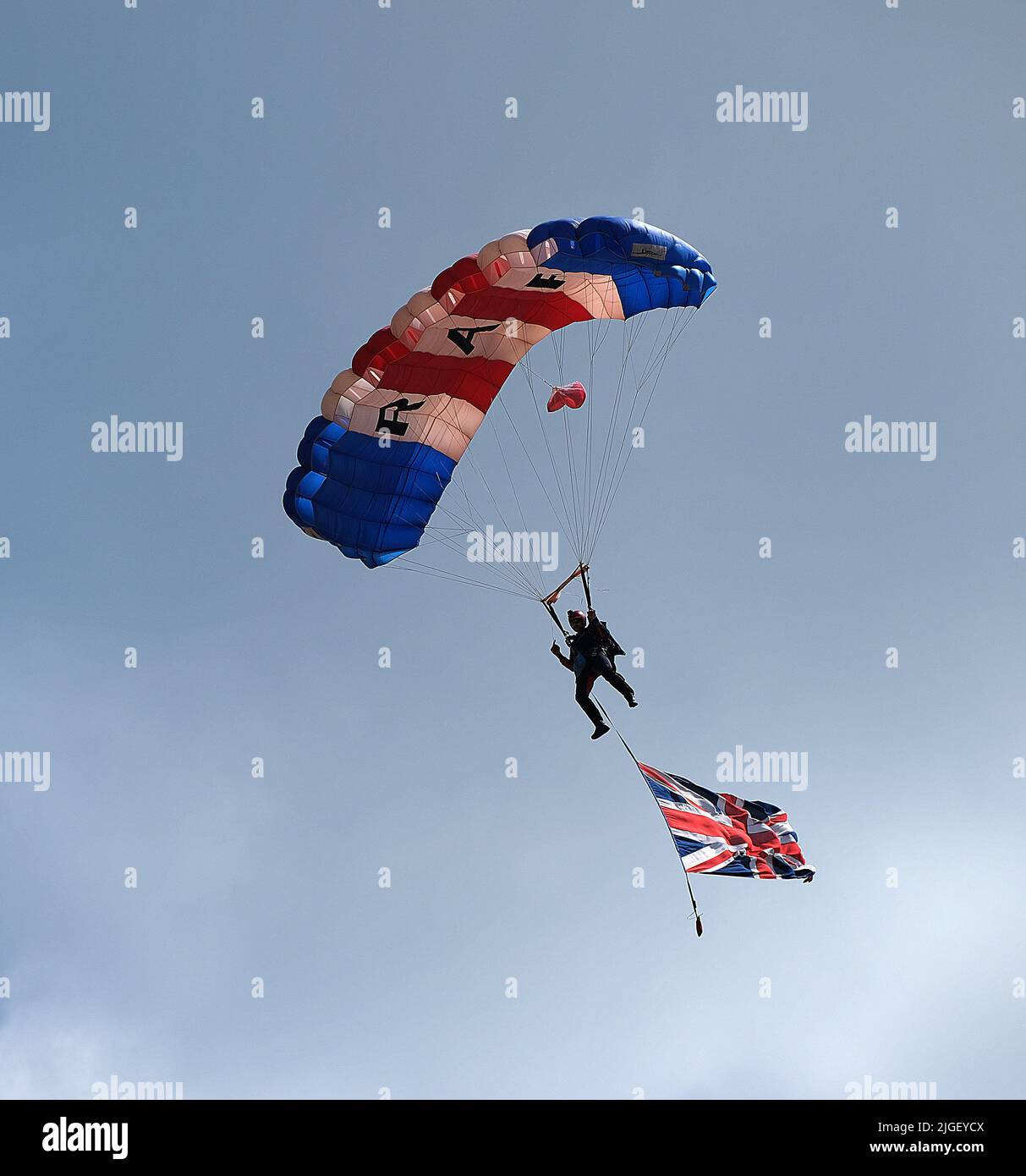 Royal air force Falcons parachute display team Stock Photo - Alamy