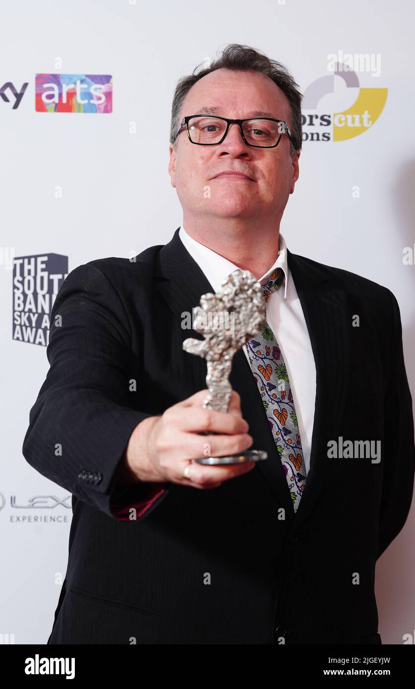 Russell T Davis with the award for Its A Sin, which won the TV Drama ...