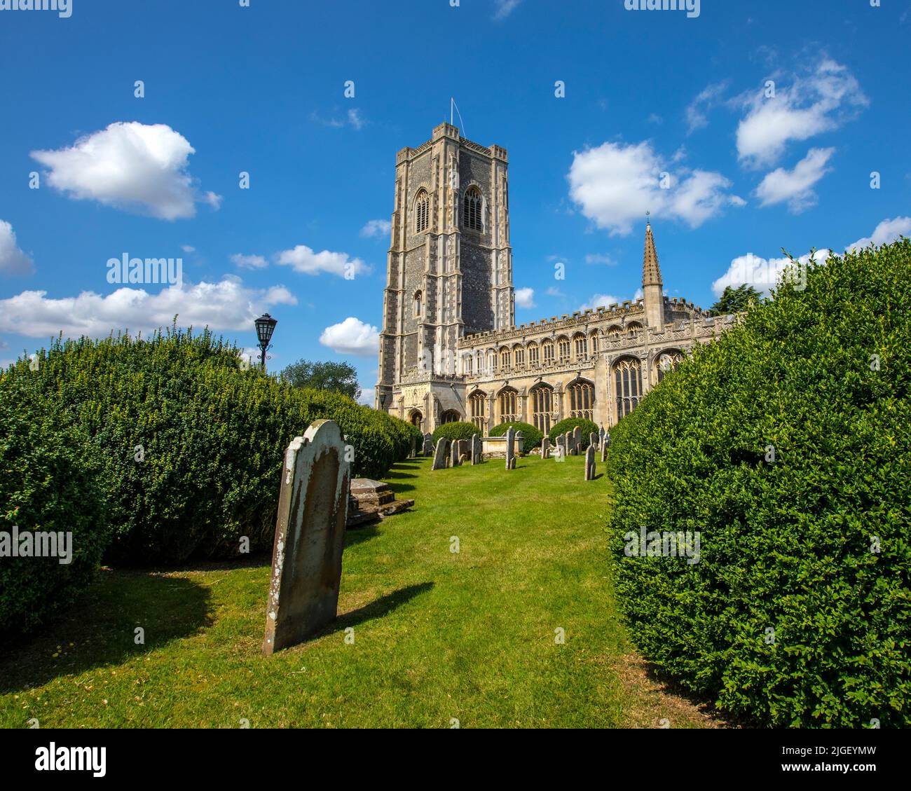 Suffolk, UK - August 11th 2021: A view of the beautiful St. Peter and ...