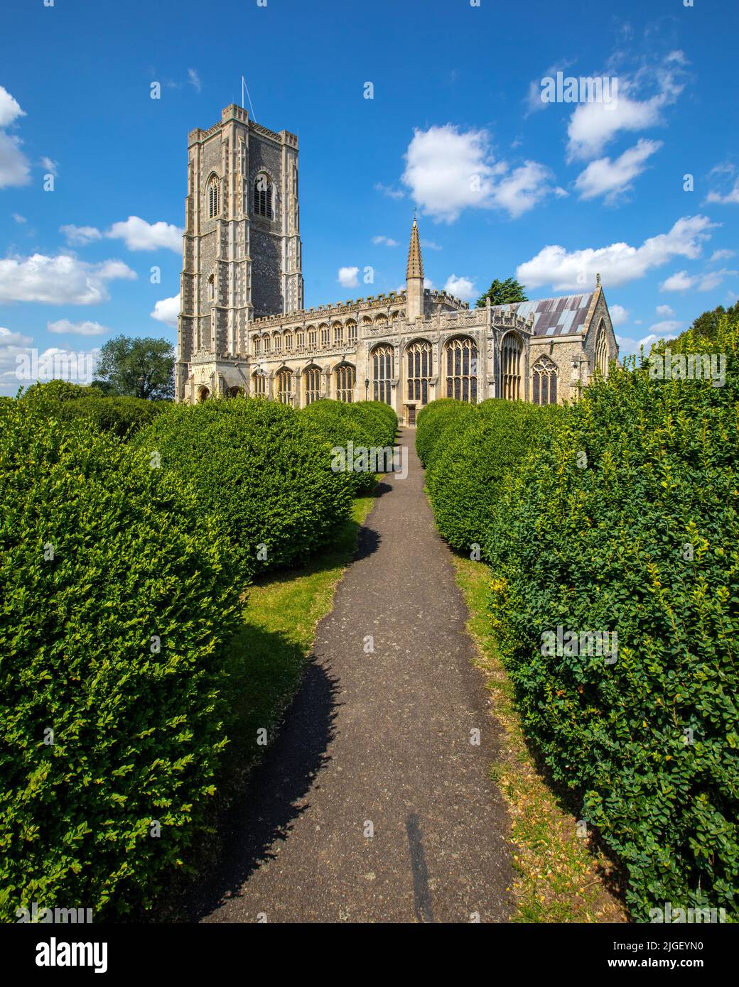 Suffolk, UK - August 11th 2021: A view of the beautiful St. Peter and ...