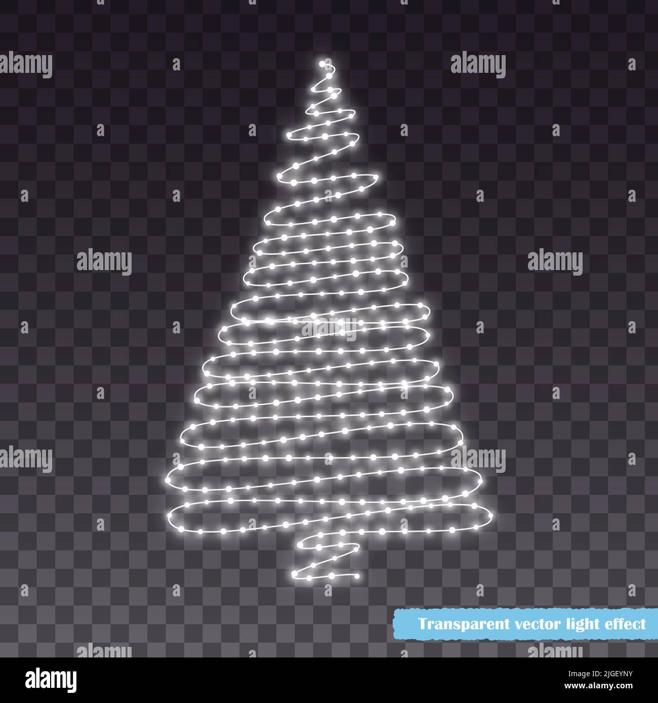 White Christmas Tree Transparent