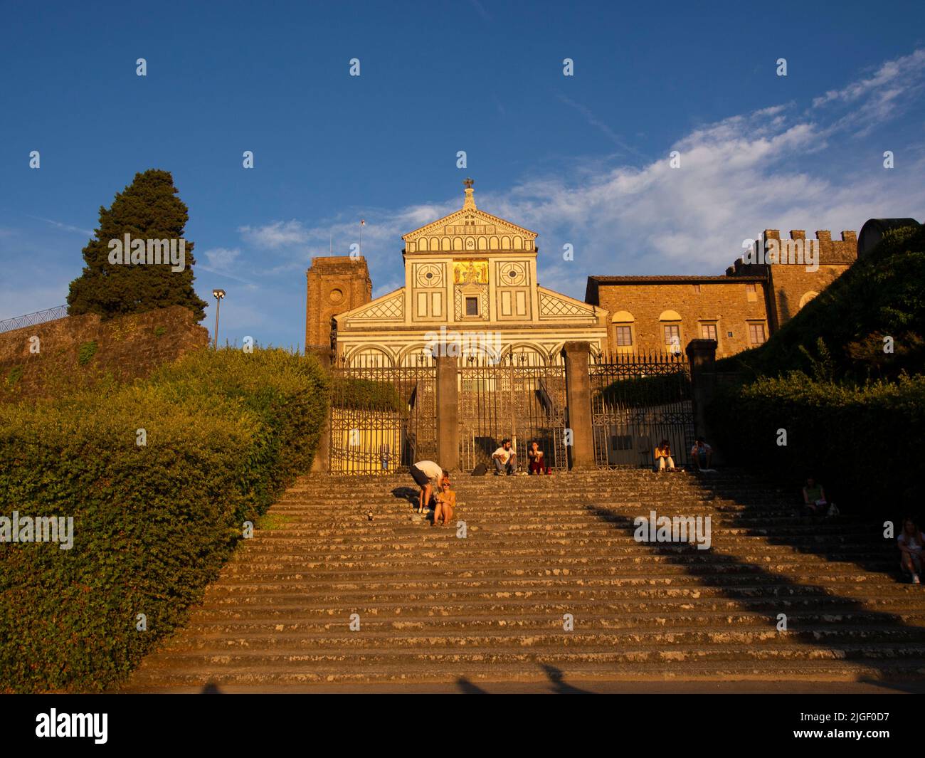 Italy, Tuscany, Florence city, the San Miniato al Monte church Stock ...