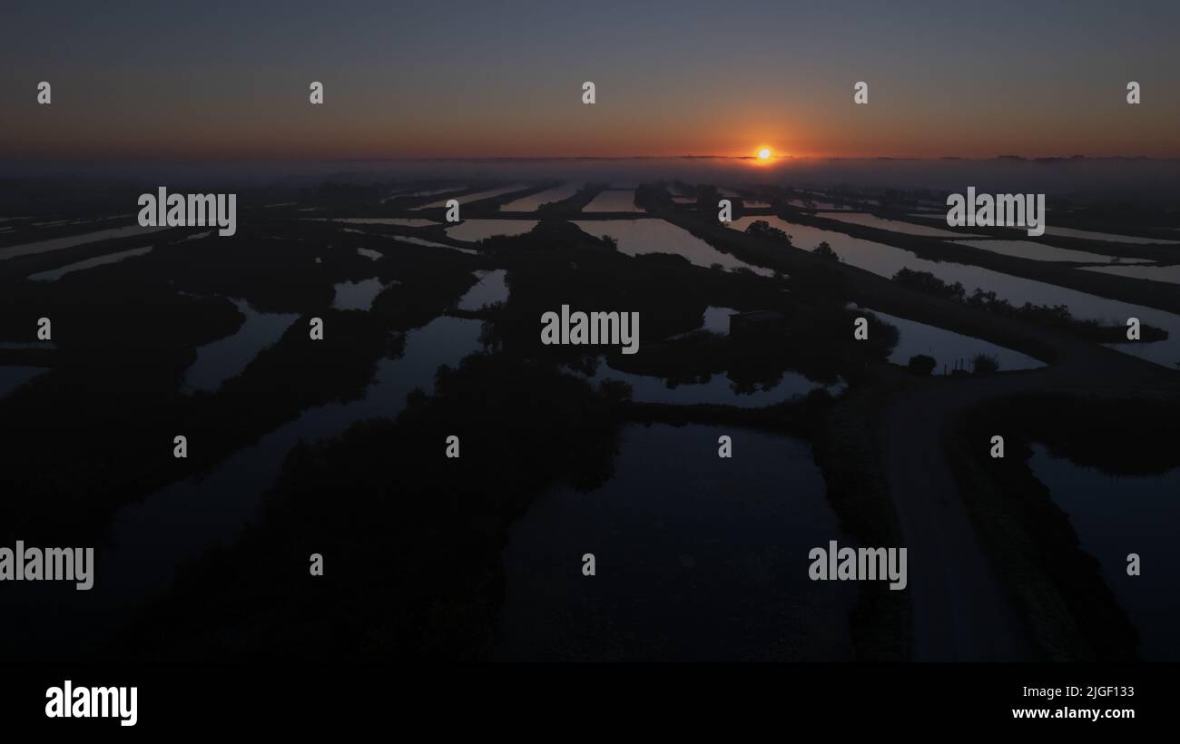 Aerial view beautiful marshland hi-res stock photography and images - Alamy