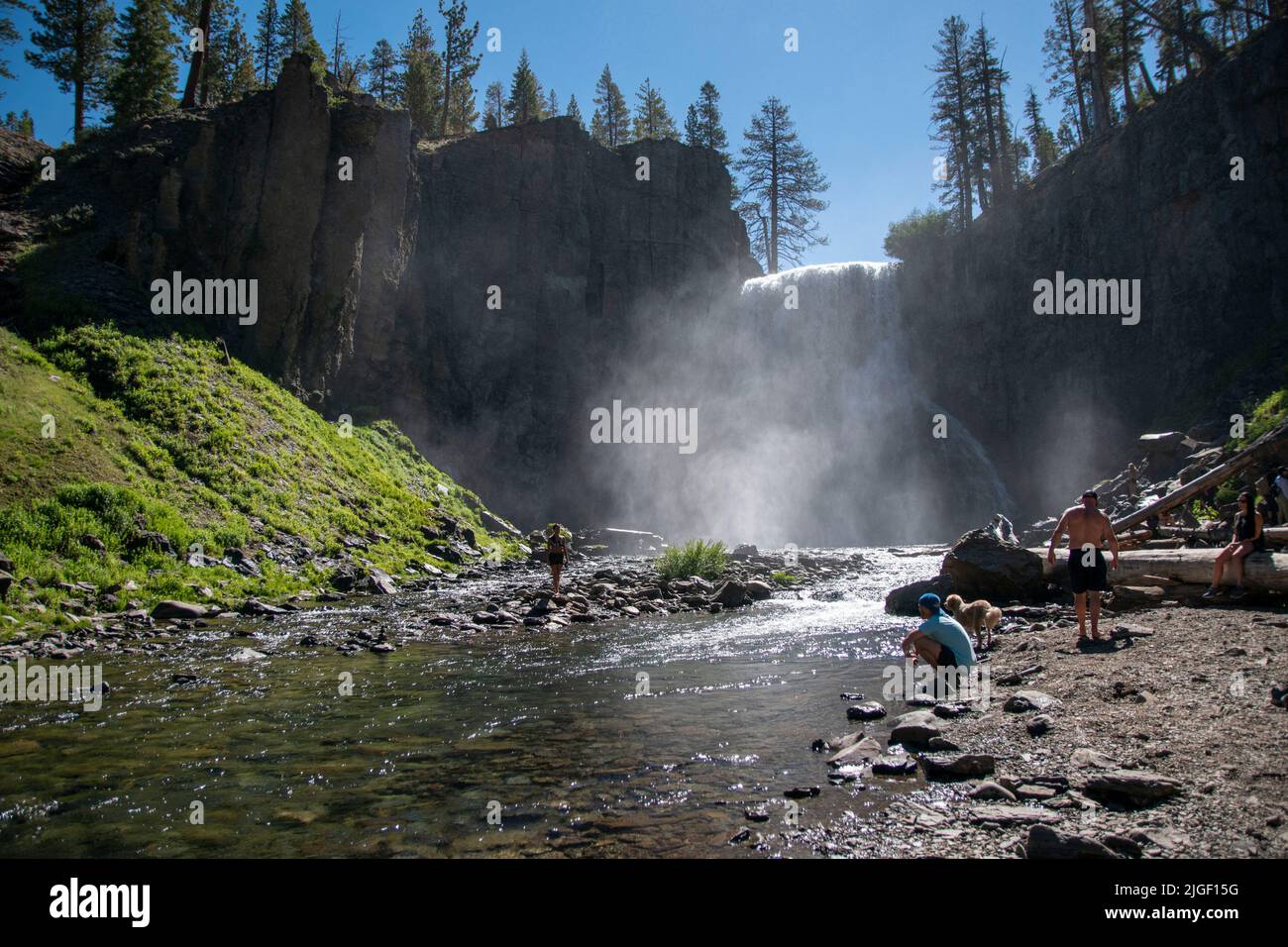 Rainbow Falls is a large and popular waterfall in Devil's Postpile ...