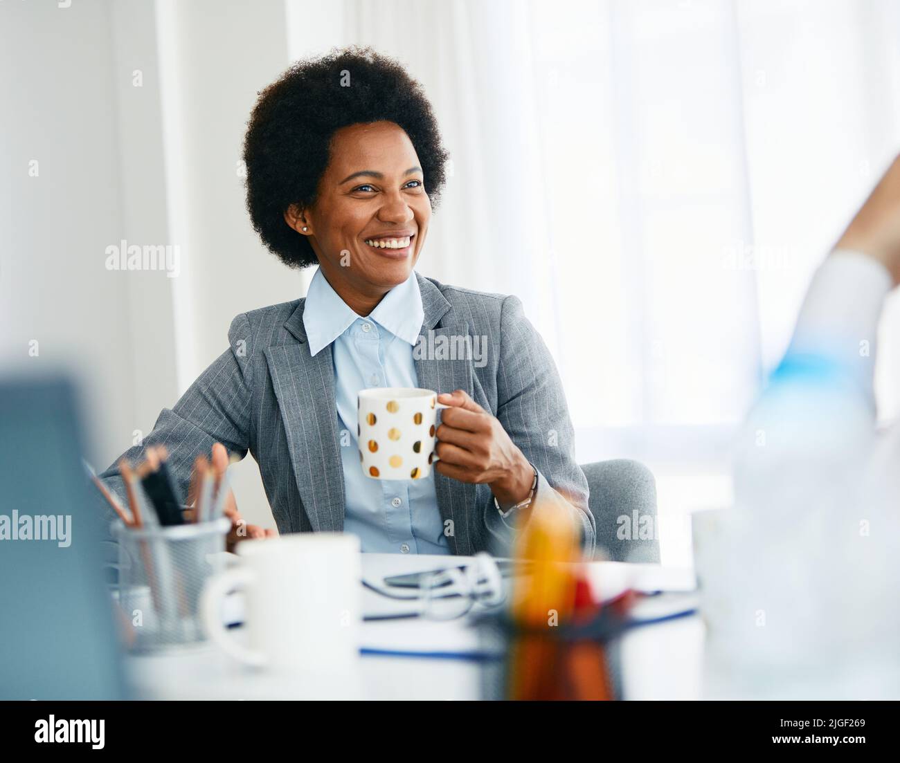 Happy colleague hi-res stock photography and images - Alamy