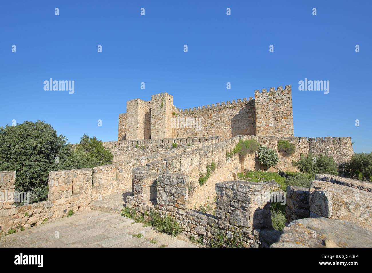 Historic city fortification Castillo in Trujillo, Extremadura, Spain ...