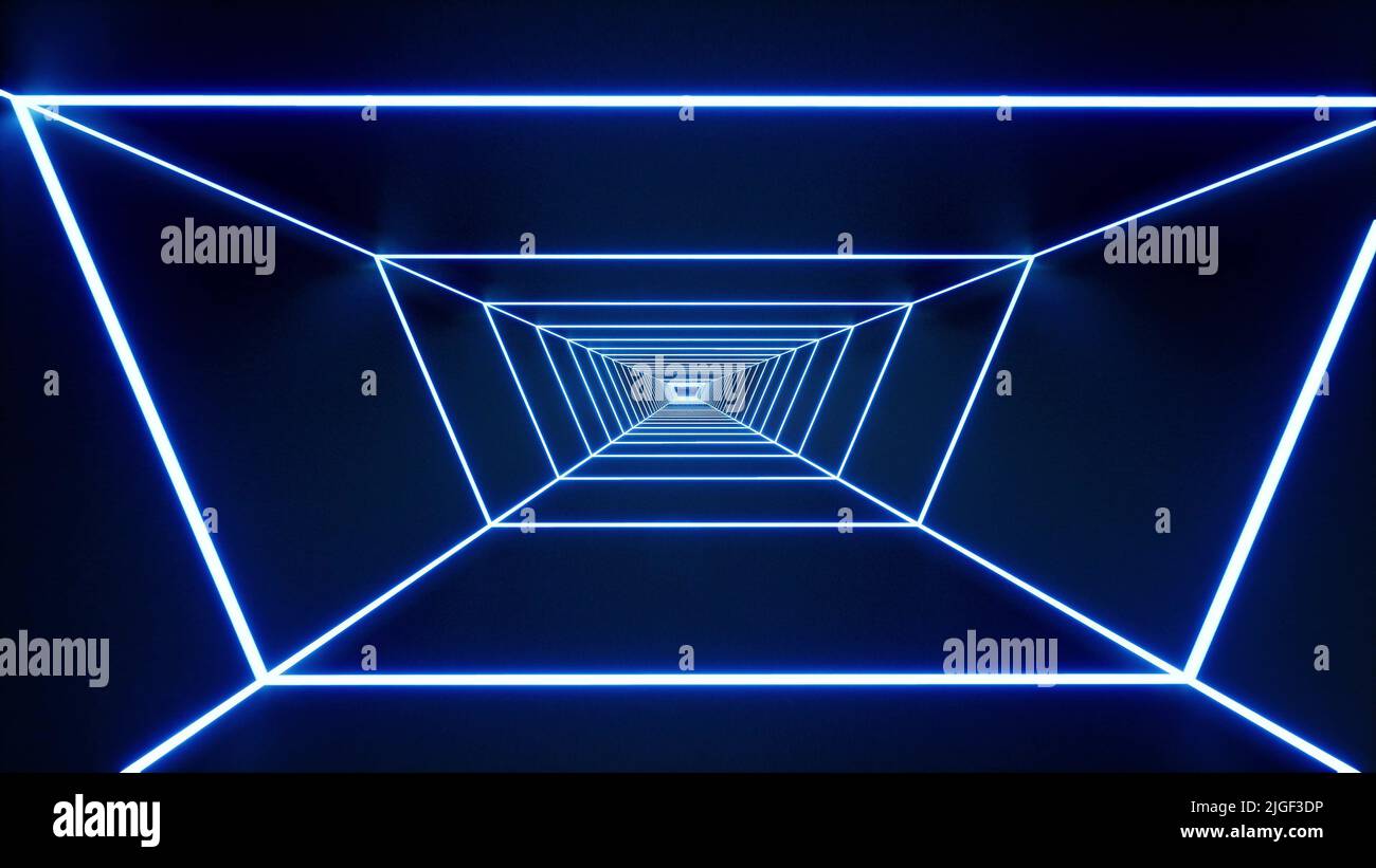 Animation neon pink blue tunnel hi-res stock photography and images - Alamy