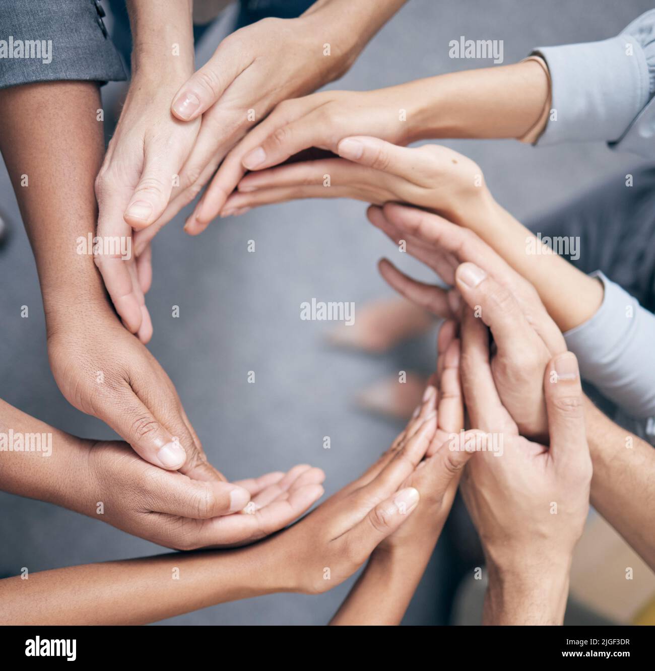 The strength of a team lies in its teammates. Shot shot of a group of ...