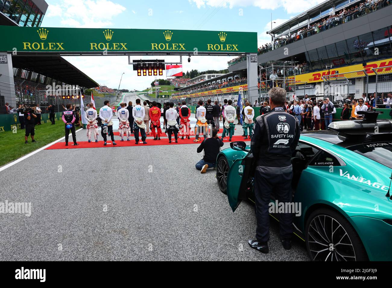 F1 driver national anthem hi-res stock photography and images - Alamy