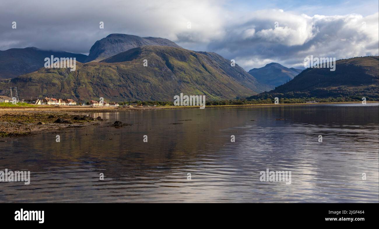 The magnificent Ben Nevis, viewed from Loch Linnhe near Fort William ...