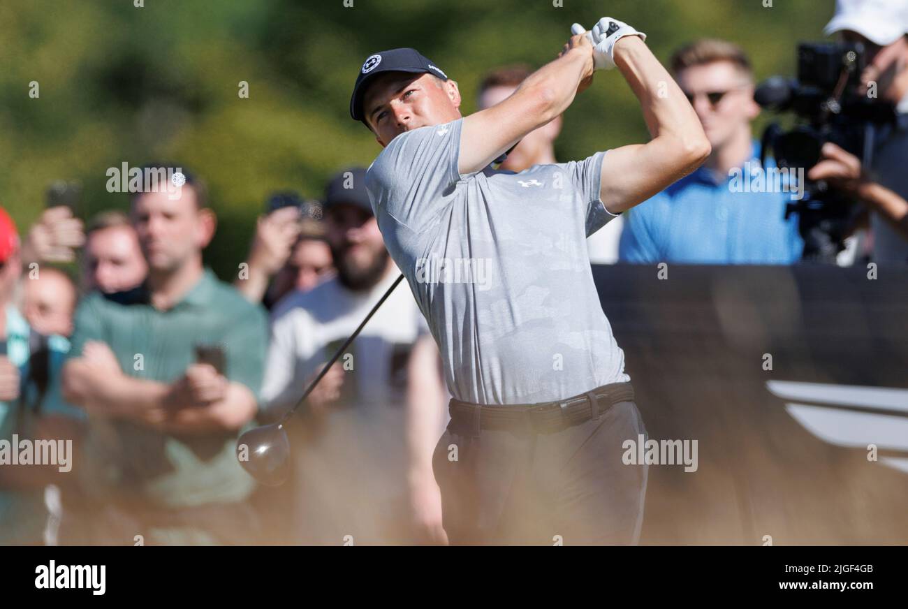 Jordan Spieth on the second tee during day four of the Genesis Scottish ...
