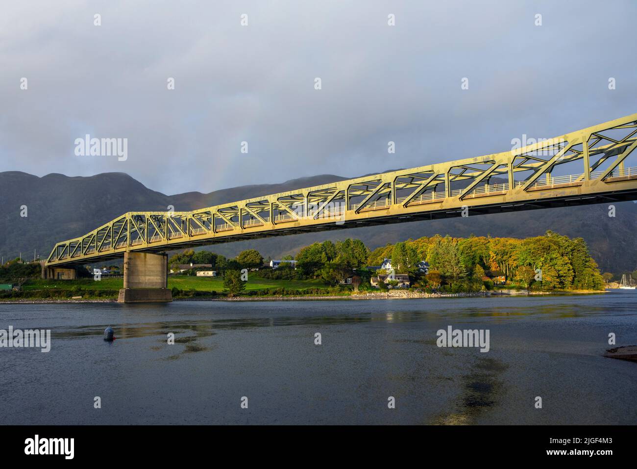 The Ballachulish Bridge, which crosses the narrows between Loch Leven ...