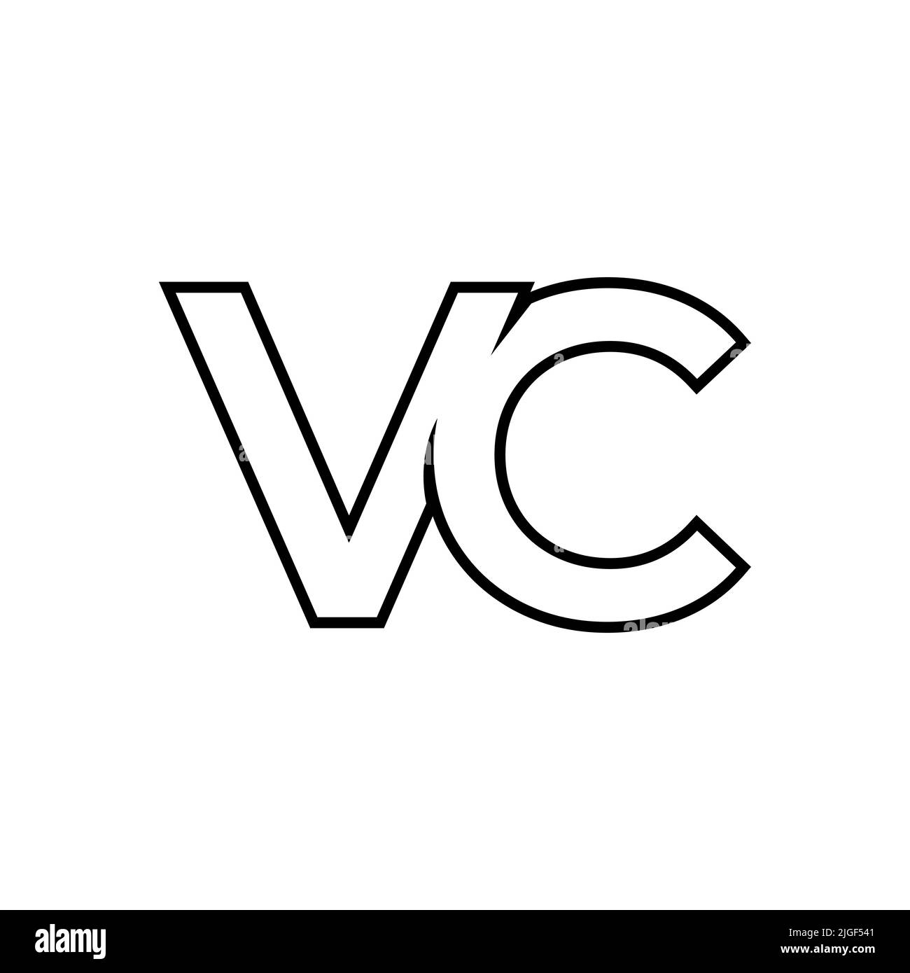 unique letter VC logo design vector illustration Stock Vector Image ...