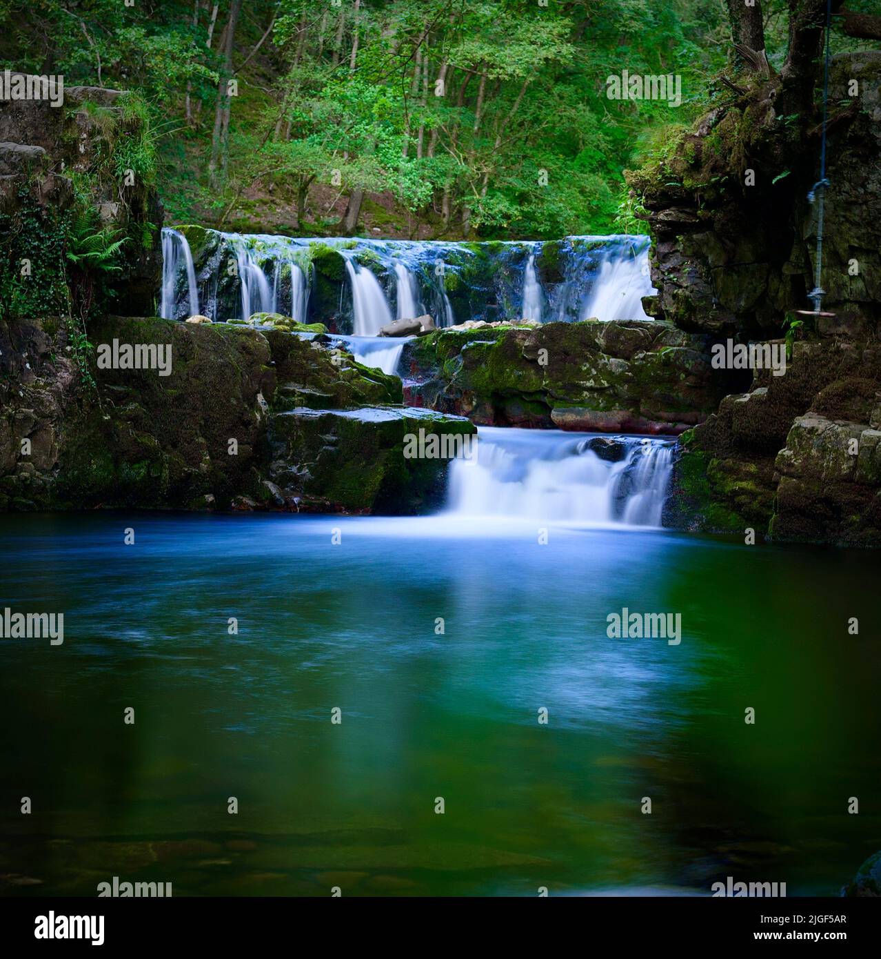 The strong current of the waterfall Stock Photo - Alamy