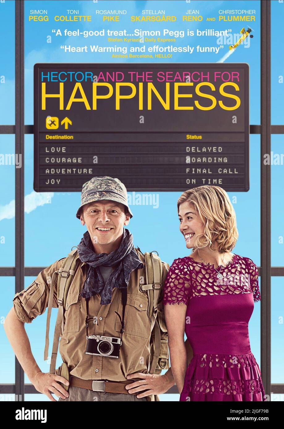 SIMON PEGG, ROSAMUND PIKE POSTER, HECTOR AND THE SEARCH FOR HAPPINESS, 2014 Stock Photo - Alamy