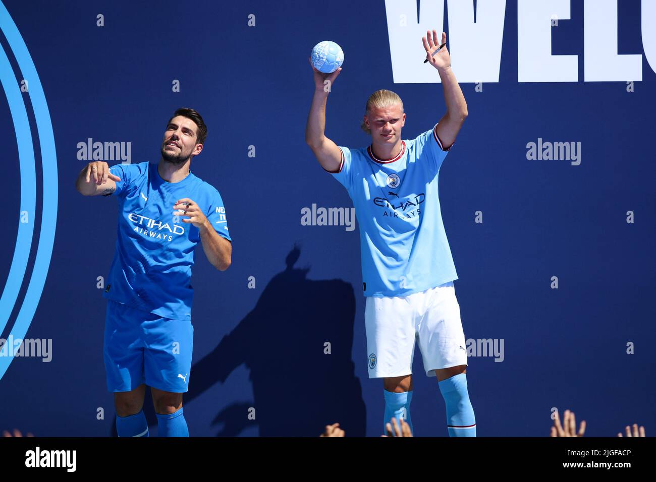 Manchester, UK. 10th July, 2022. Manchester City's Erling Haaland ...