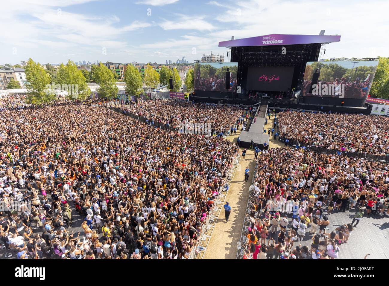 Crowds at the main stage at Wireless Festival at Finsbury Park in ...