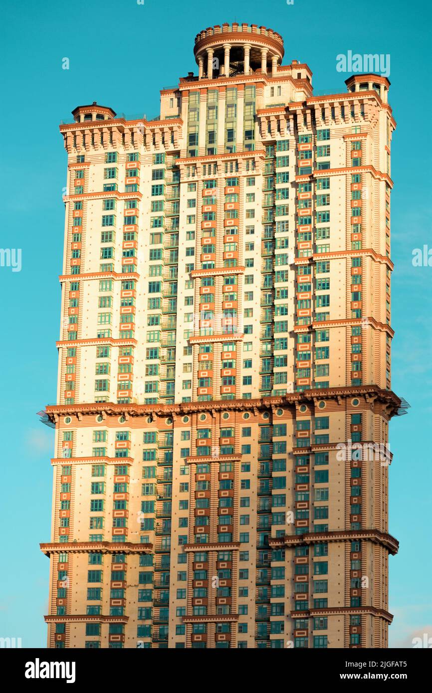 The housing estate Scarlet sails in Shchukino in Moscow, Russia Stock ...