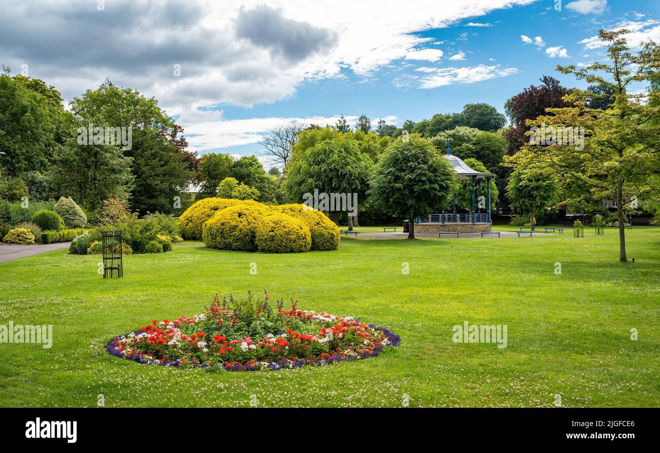 Pageant Gardens, a public park in Sherborne, Dorset county, England ...