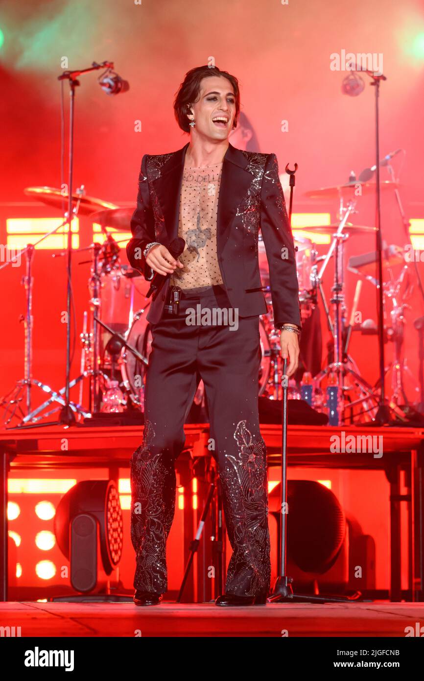 David Damiano (Maneskin) Maneskin concert in Rome, their hometown Rome ...