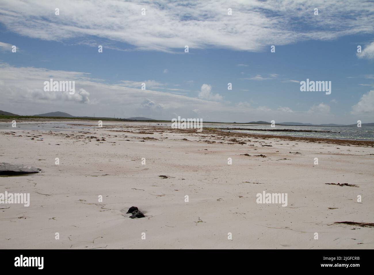 The empty beach of Boisdale, South Uist, Outer Hebrides, Scotland Stock ...