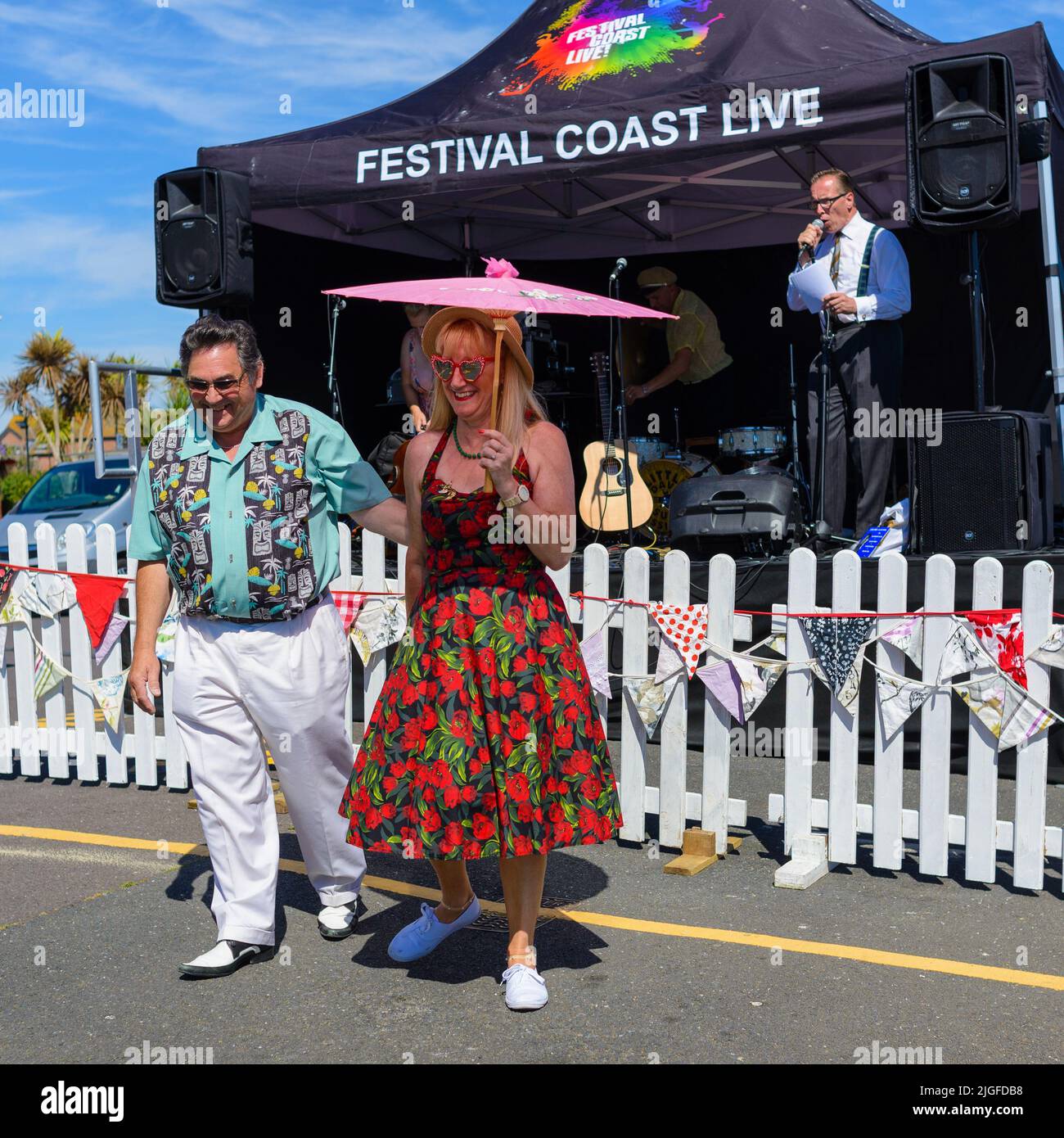 Poole, Dorset, UK, 10th July 2022. Poole Goes Vintage retro costume ...